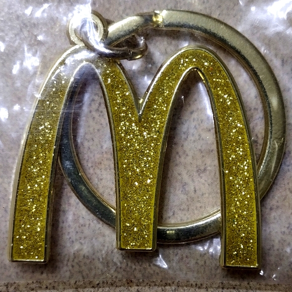 McDonald's | Other | Mcdonalds Golden Arch Keychain Gold Glitter Enamel ...